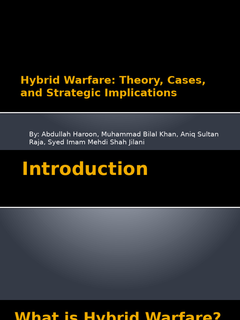 Hybrid Warfare Presentation | PDF | Security | Cyberwarfare