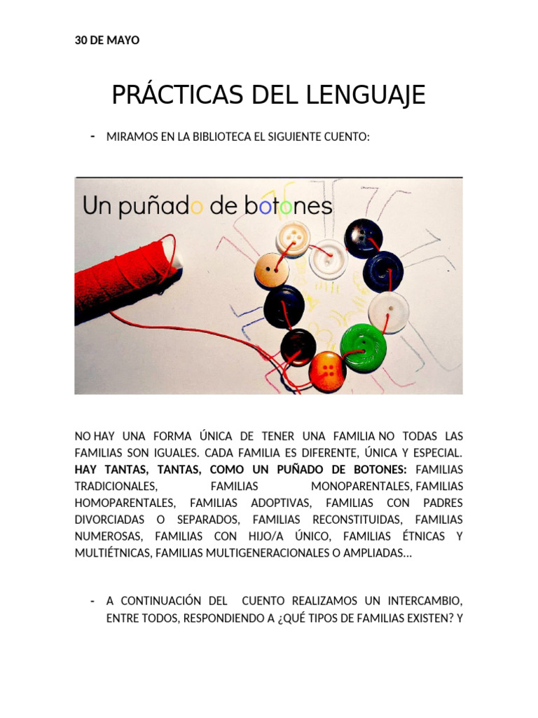 Prácticas Del Lenguaje Un Puñado de Botones | PDF