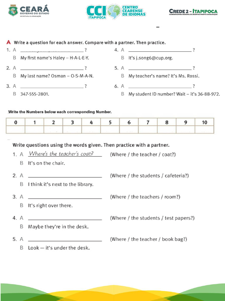 A1_REVIEW GRAMMAR APRIL 2025 | PDF | Grammar | Human Communication