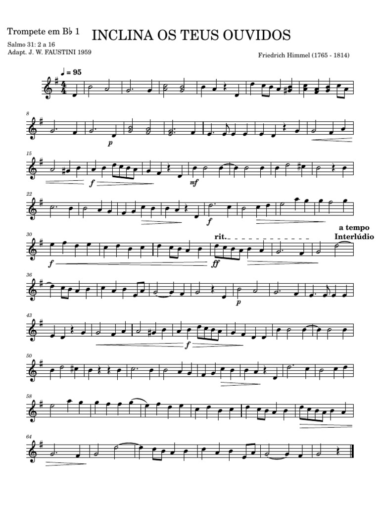 INCLINA - OS - TEUS - OUVIDOS - Orquestra - Acompanhamento-Trompete ...