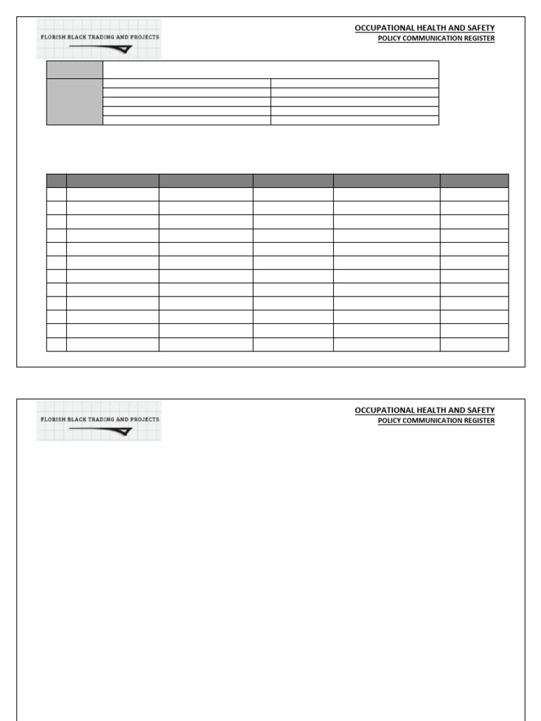 Florish Black Communication Register | PDF