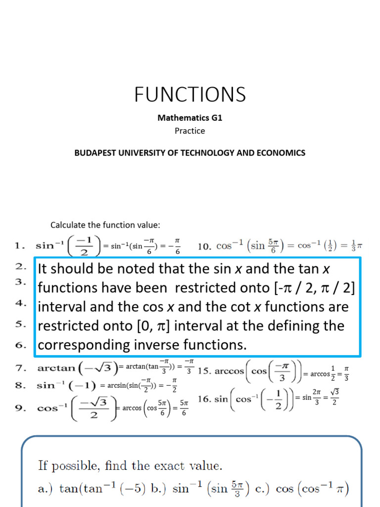 G1 Practice 1st Functions | PDF | Subtraction | Function (Mathematics)