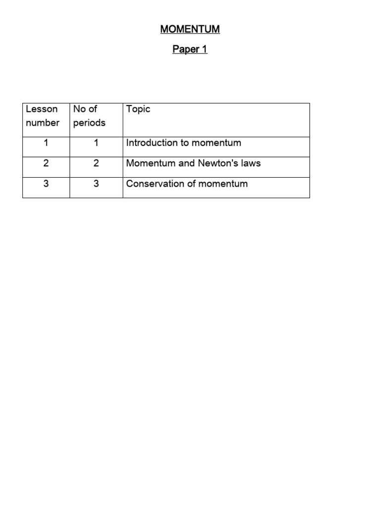 Grade 11 Momentum and Impulse Guide | PDF | Force | Momentum