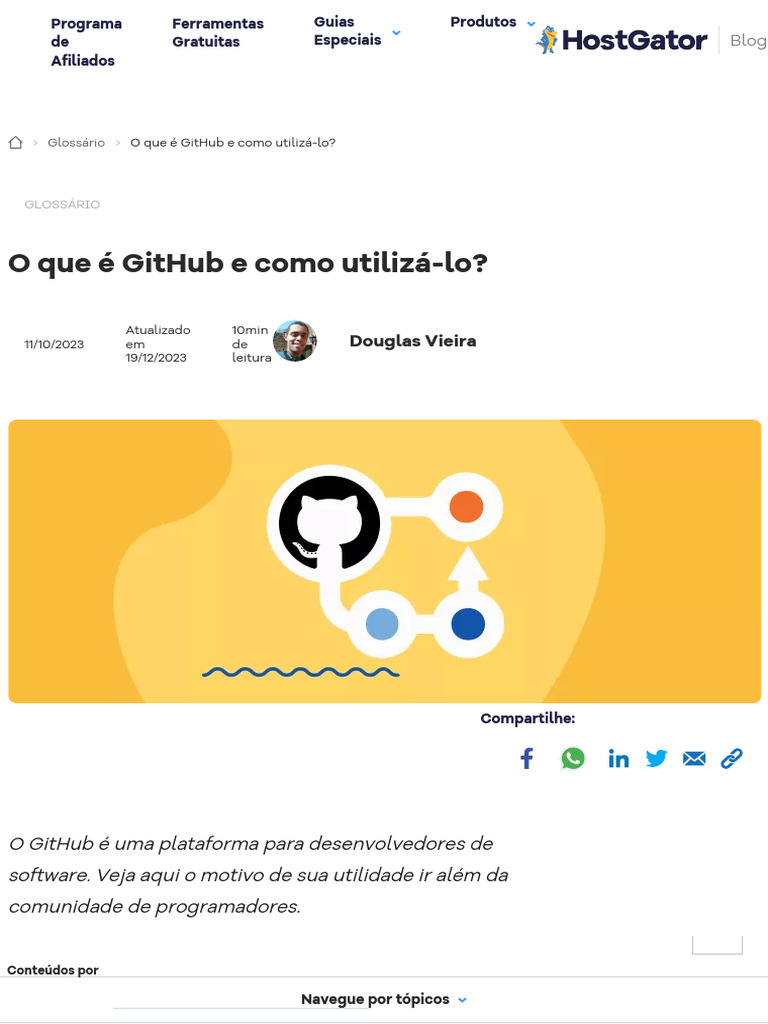 O Que É GitHub e Como Utilizá-Lo | PDF | Controle de versão | Informática