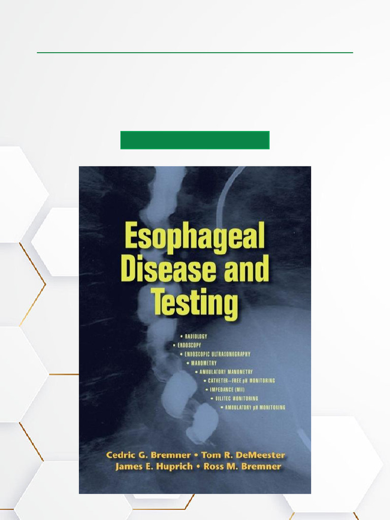 Esophageal Disease and Testing - 1st Edition One-Click Download | PDF ...