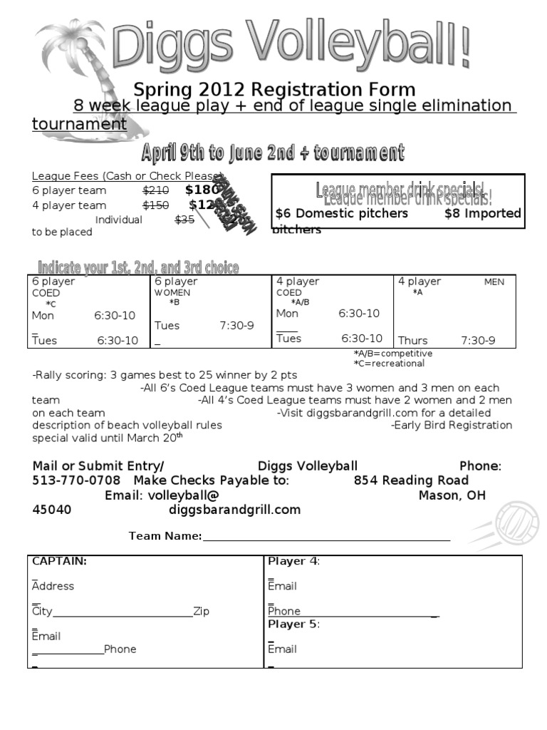 Volleyball Forms 3 20 | PDF