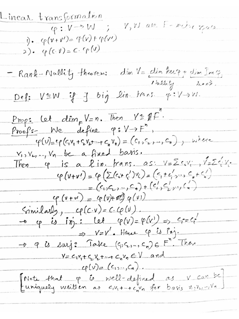 Linear Transformations | PDF