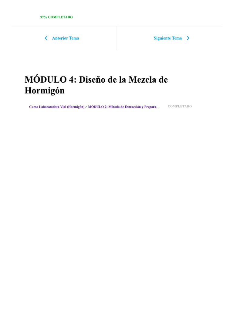 Modulo 4 Diseño de La Mezcla de Hormigon | PDF