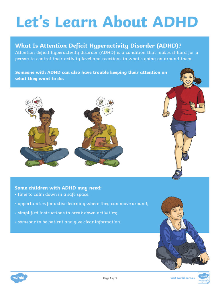 Au S 1645927112 Lets Learn About Adhd Activity Sheets Ver 1 | PDF | Attention Deficit ...