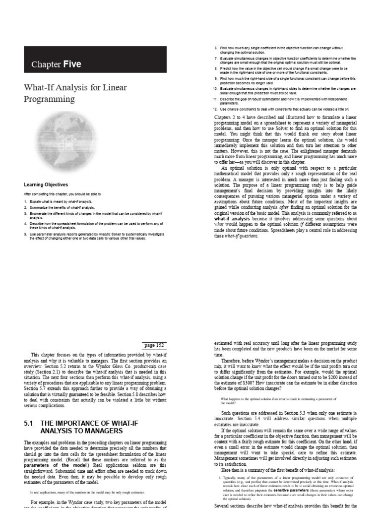 CH5 CH6 | PDF | Linear Programming | Mathematical Optimization