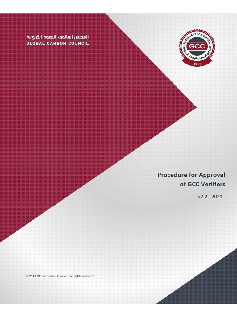 Procedure For Approval of GCC Verifiers v2.2 | PDF | Clean Development Mechanism | Verification ...