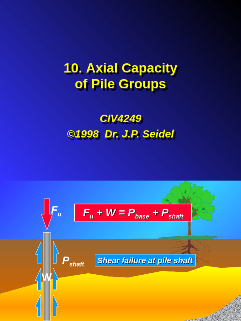 Axial Capacity of Pile Group | PDF | Deep Foundation | Mechanical ...