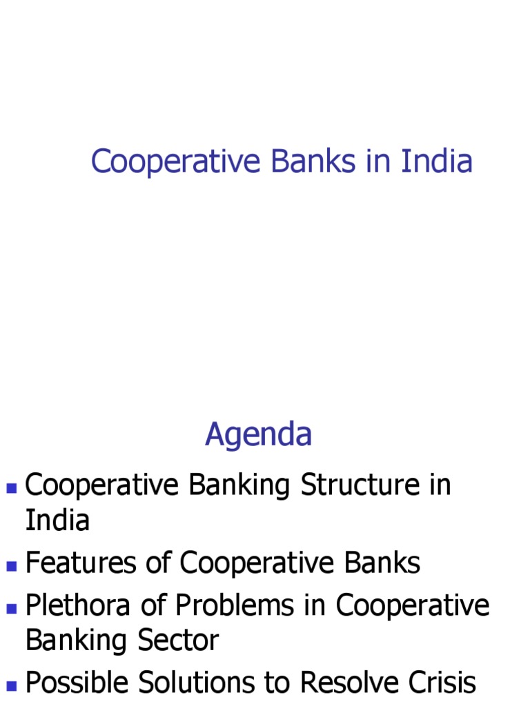 Structure and Features of Cooperative Banks | PDF | Cooperative ...