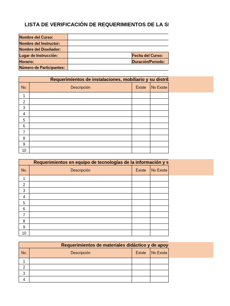Formato Lista de Verificación de Requerimientos | PDF