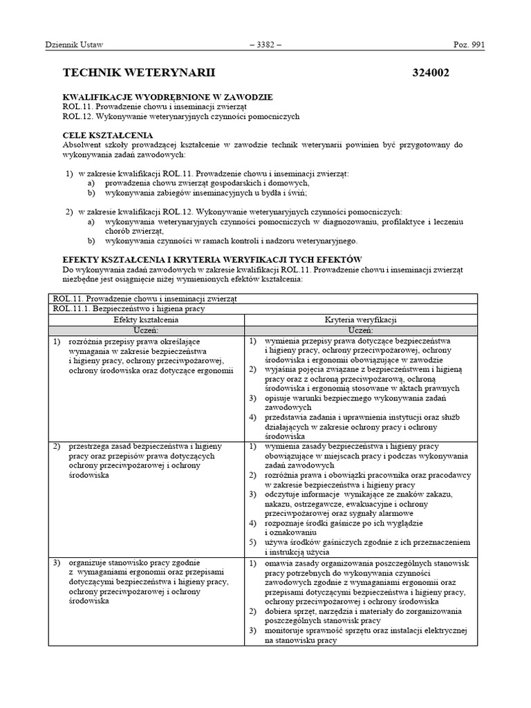Technik Weterynarii | PDF