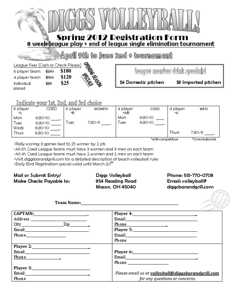 Volleyball Forms 3 20 | PDF
