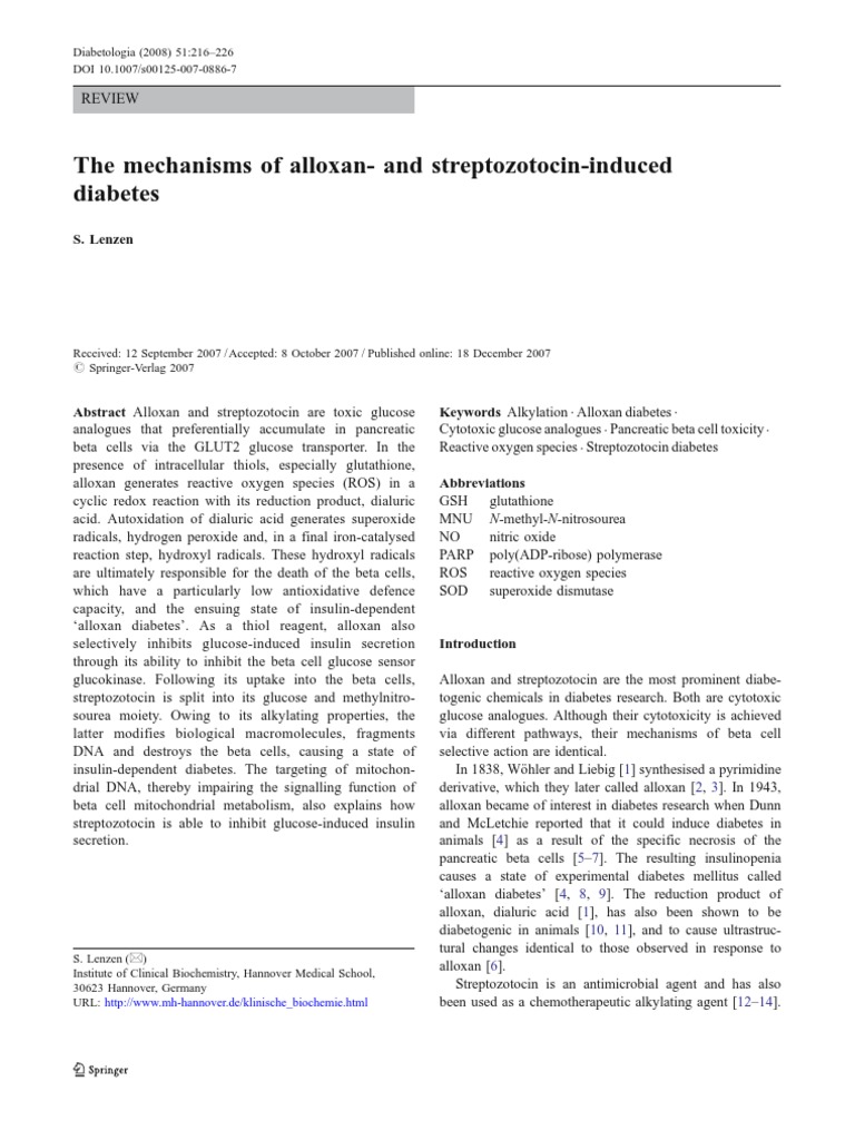 Mekanisme Aloksan | PDF | Reactive Oxygen Species | Glutathione