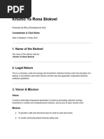 NASASA Stokvel Constitution1 | PDF | Banks | Government