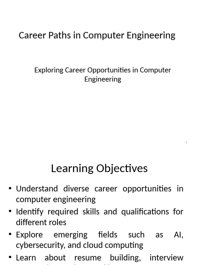 Career Opportunities in Computer Engineering | PDF | Computer ...
