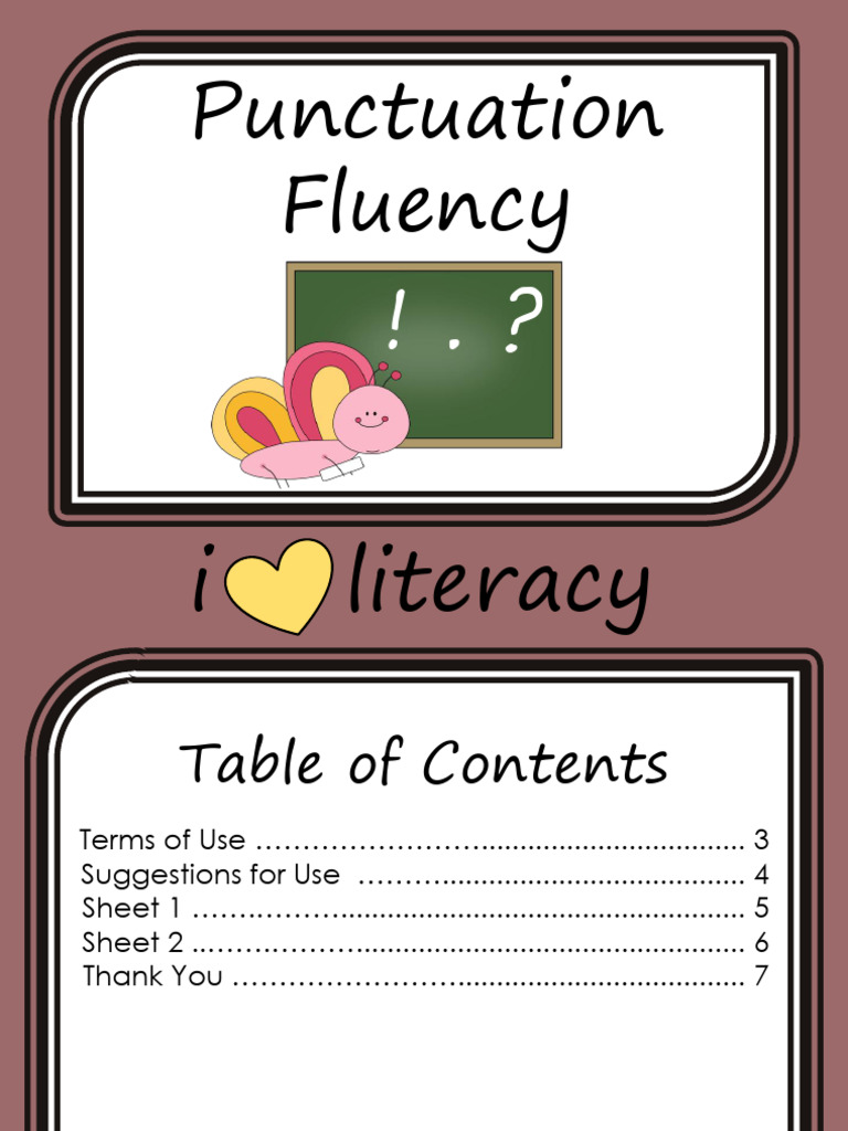 Punctuation Fluency Teaching Resource | PDF