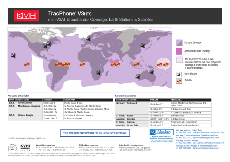KVH V3 HTS KuBand Coverage Map Earth Stations Comml 2020 10 A4 Mackay ...