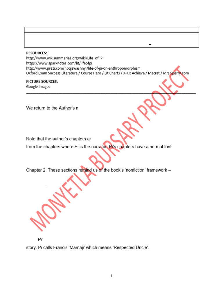 Life of Pi Chapters 2 20 1 | PDF | Prayer | Sufism