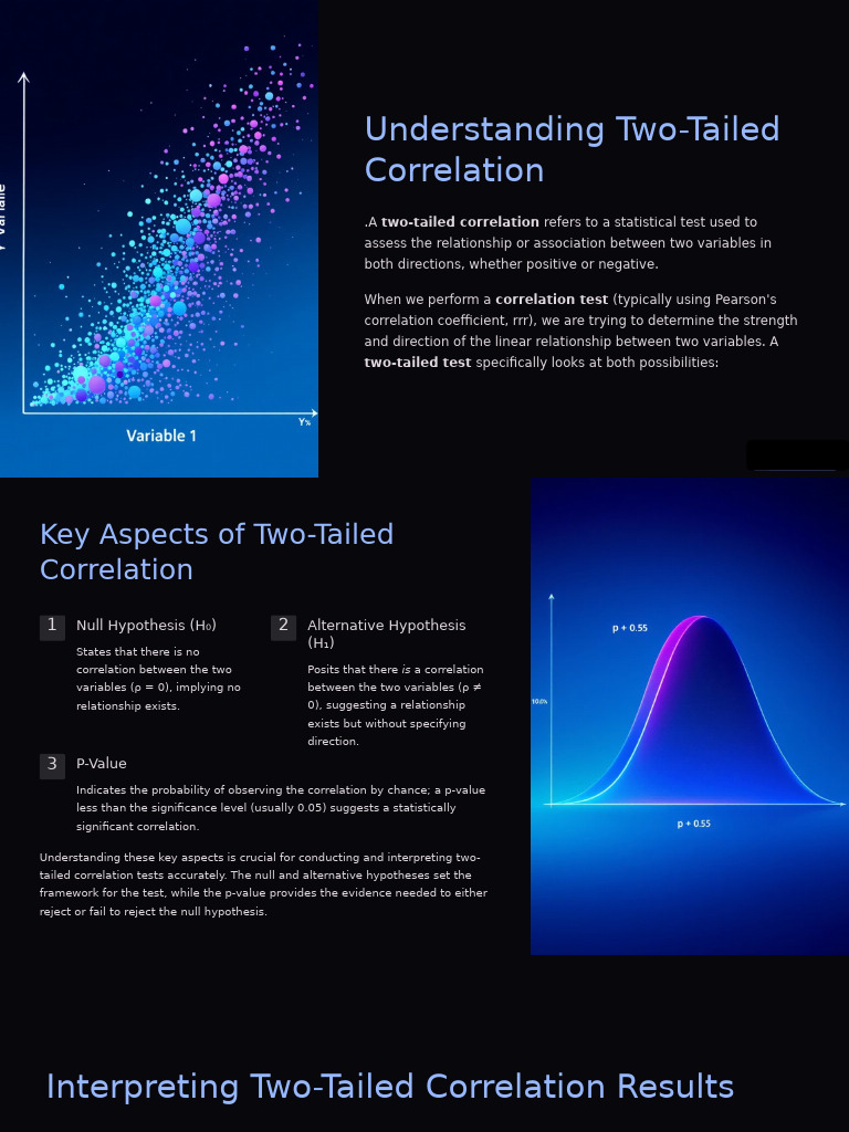 2 TAILED Coorelation | PDF | P Value | Statistical Significance