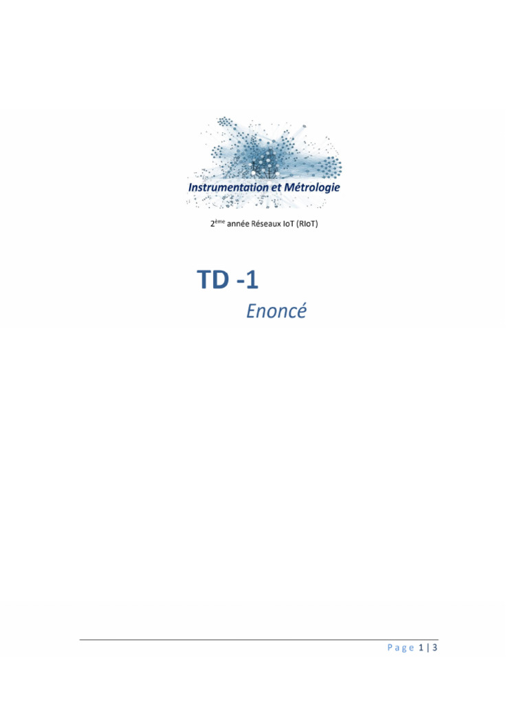 TD - 1 - Enoncé | PDF