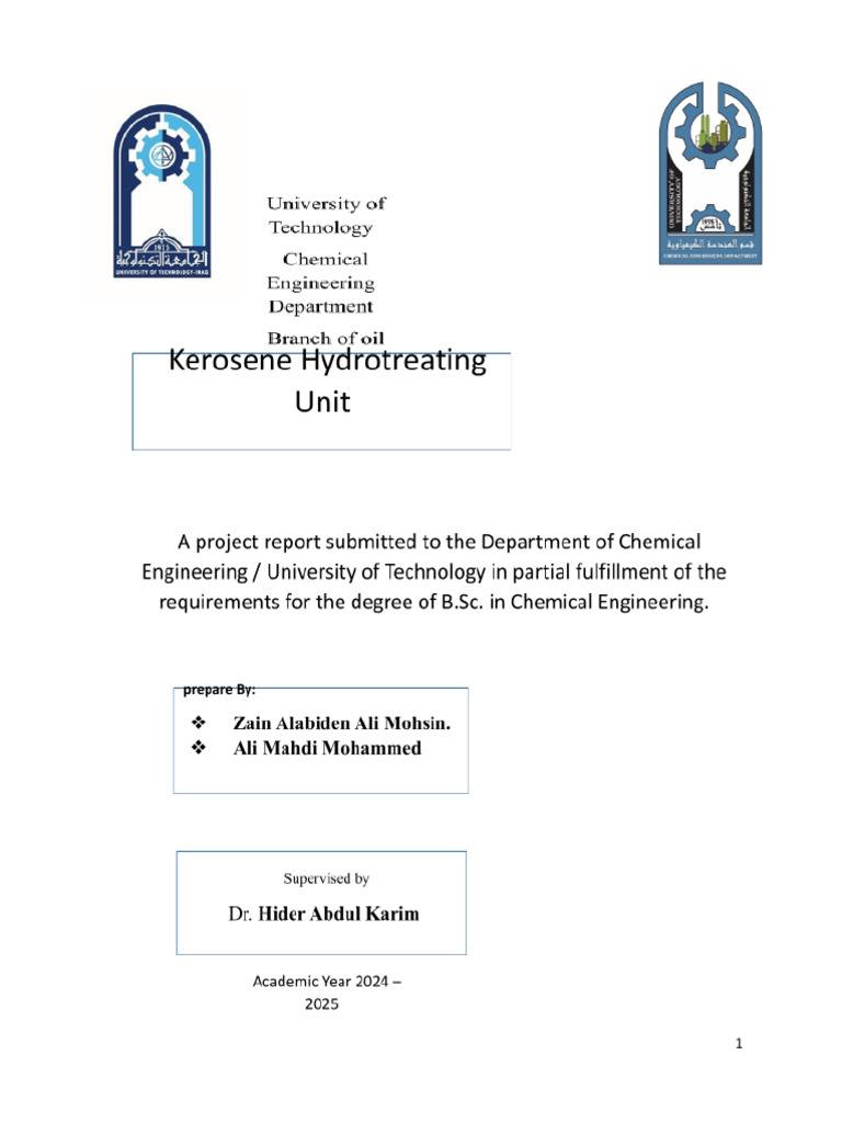 Kht final | PDF | Kerosene | Cracking (Chemistry)