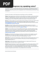 Cicely Berry Voice Warm-Up Exercises | PDF | Wellness