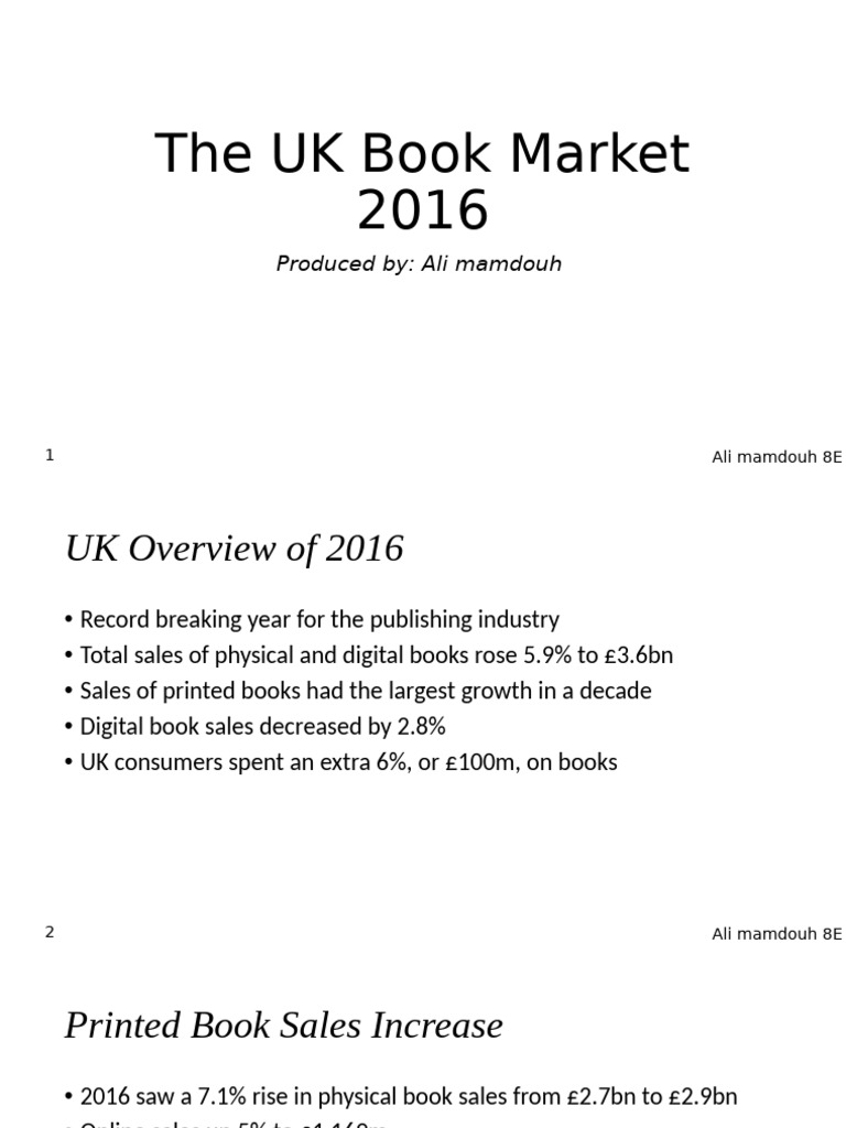 UK Book Market Trends 2016 Analysis | PDF | Books