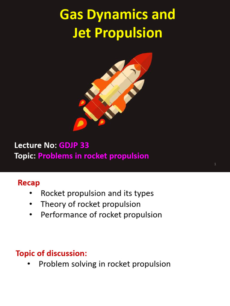 GDJP 33 Problems in Rocket Propulsion | PDF | Thrust | Jet Engine