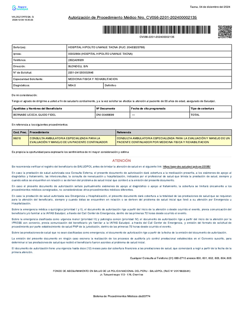 BERNABE UCECA, GUIDO FIDEL (2) | PDF | Hospital | Cuidado de la salud