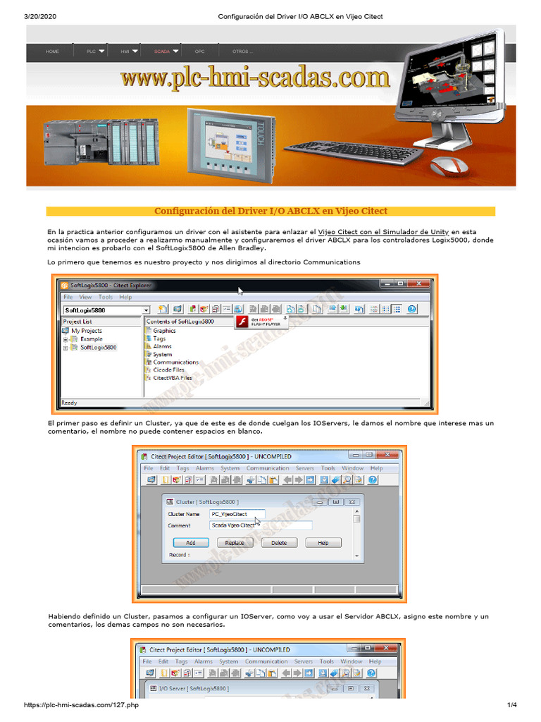 Configuración Del Driver I - O ABCLX en Vijeo Citect | PDF | Variable ...