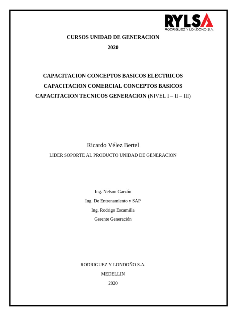 Propuesta Curso Basico Generacion Con Panel Apm303 | PDF | Generación ...