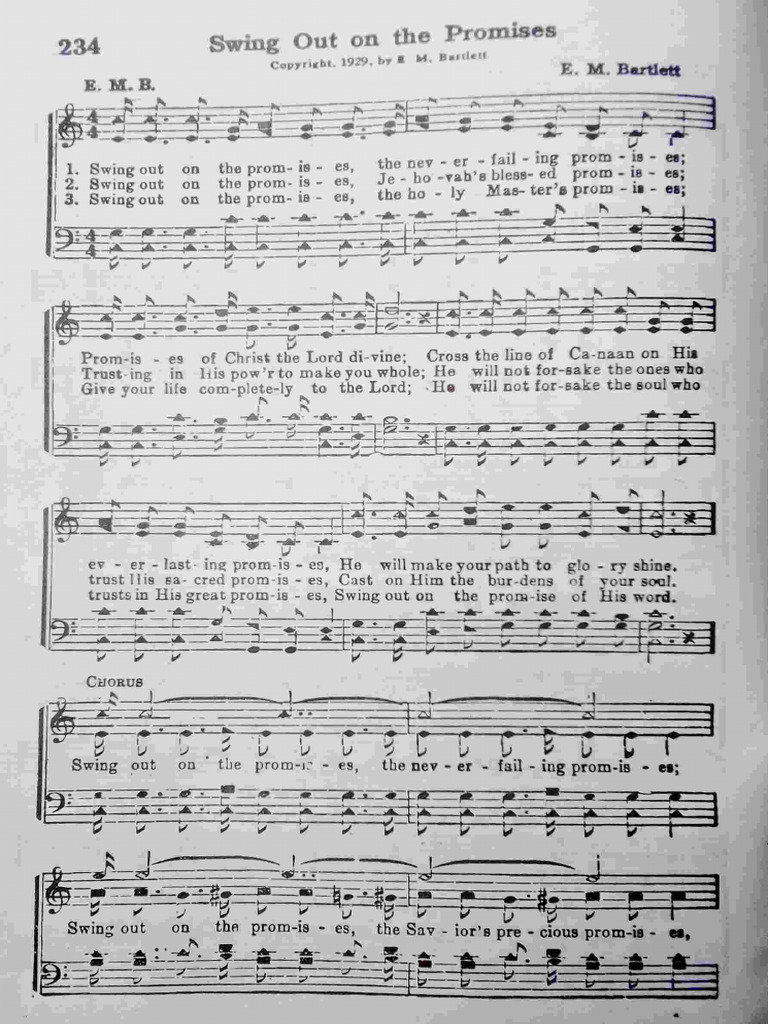 Swing Out On The Promises | PDF