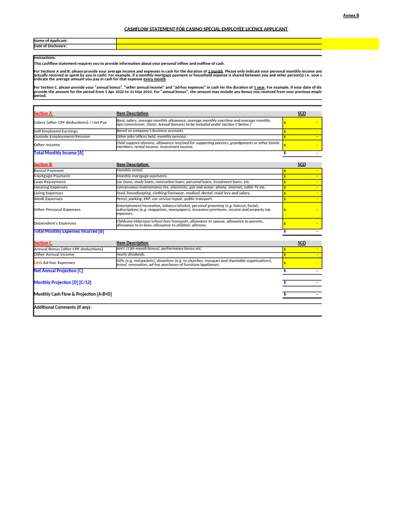 Cashflow Table | PDF | Expense | Income