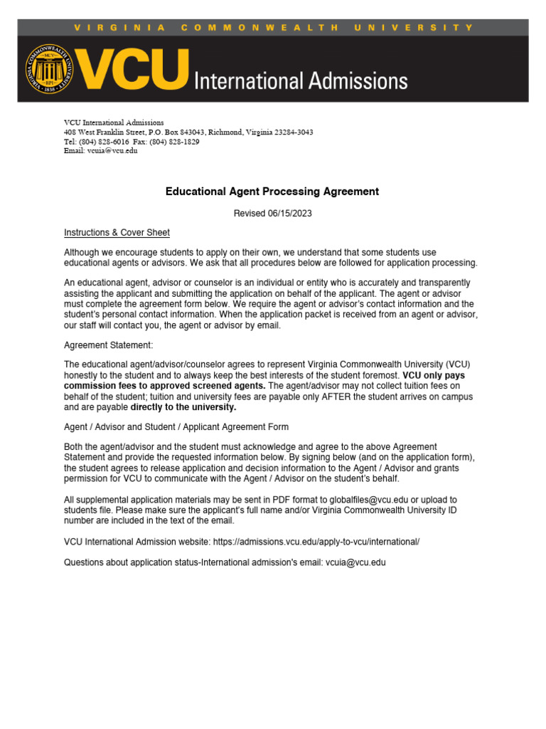 Educationonal Agent Processing Agreement 6-15-2023 | PDF