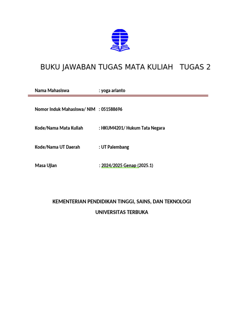 TUGAS 2 MK HUKUM TATA NEGARA | PDF