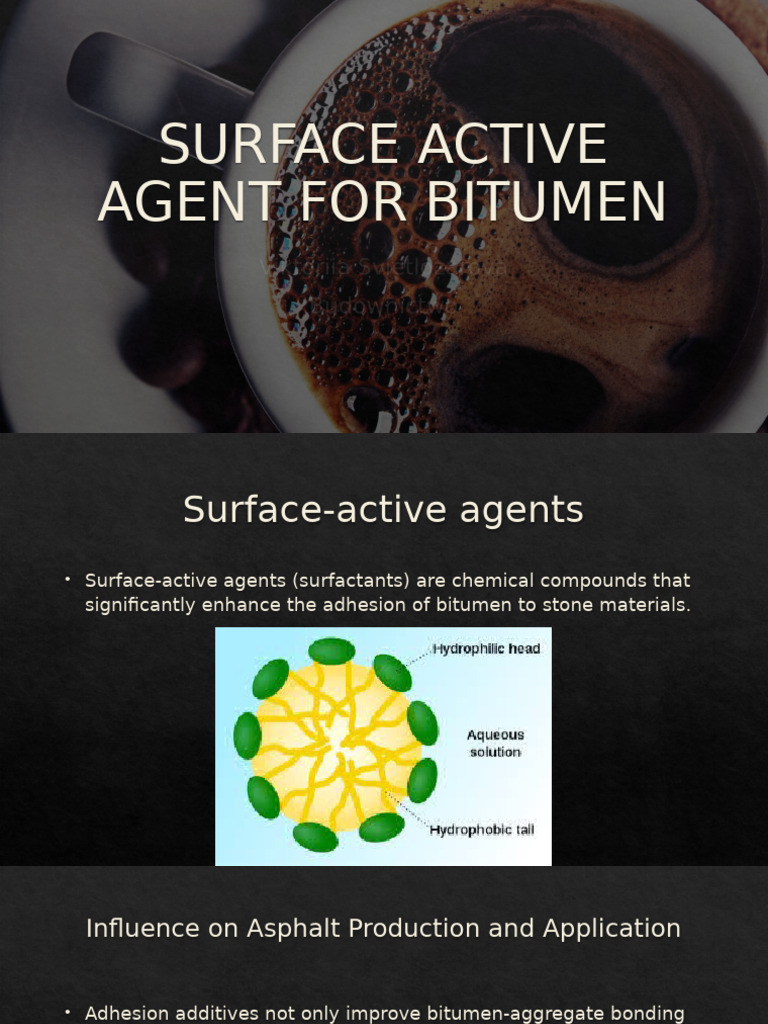 Surface Active Agent for Bitumen | PDF