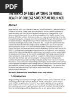 Binge-Watching: Harmful or Harmless? | PDF | Insomnia | Sleep