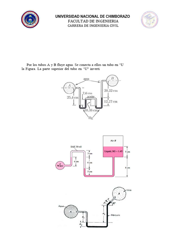 Deber No. 2 Estatica de Los Fluidos 2do A 2025 1s-Signed | PDF | Ingeniería mecánica | Líquidos