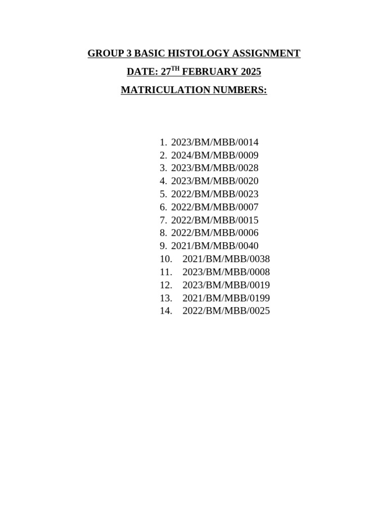 Group 3 Basic Histology Assignment | PDF | Connective Tissue | Histology