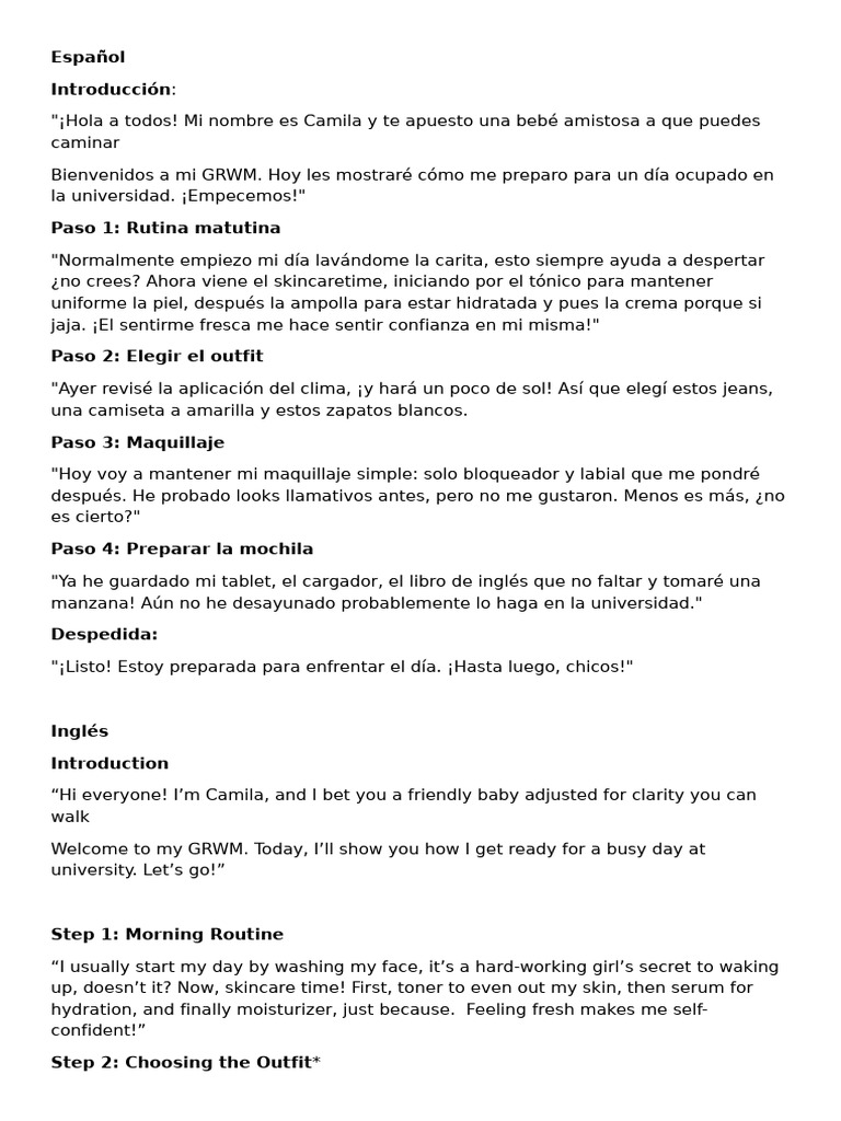 Speaking Proyect | PDF