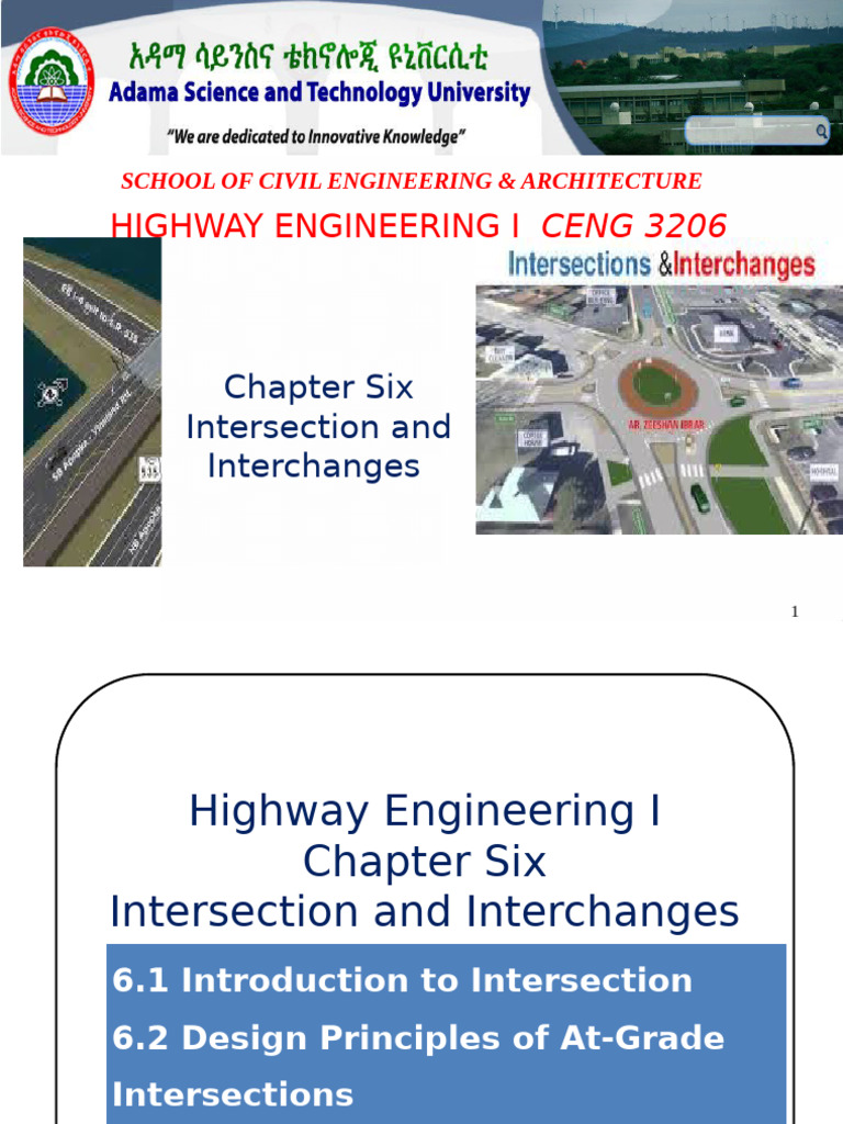 Chapter 6 Intersection and Interchanges | PDF | Traffic | Intersection ...