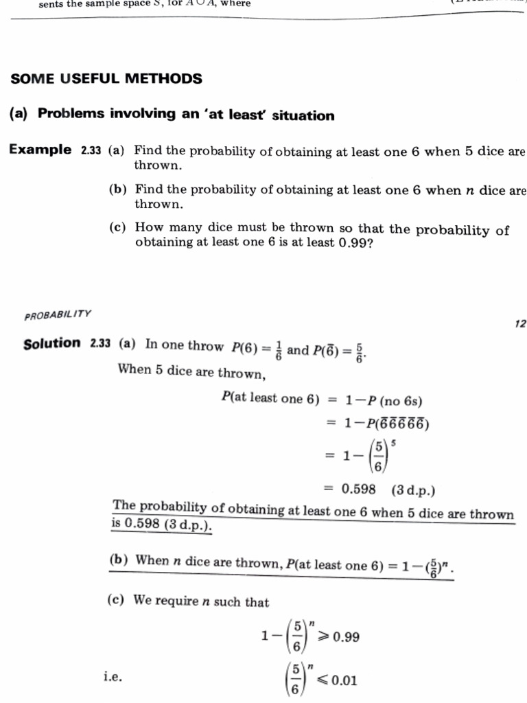 Mixed Probability Incl Series - C+C Ex 2j - With Examples, Questions ...