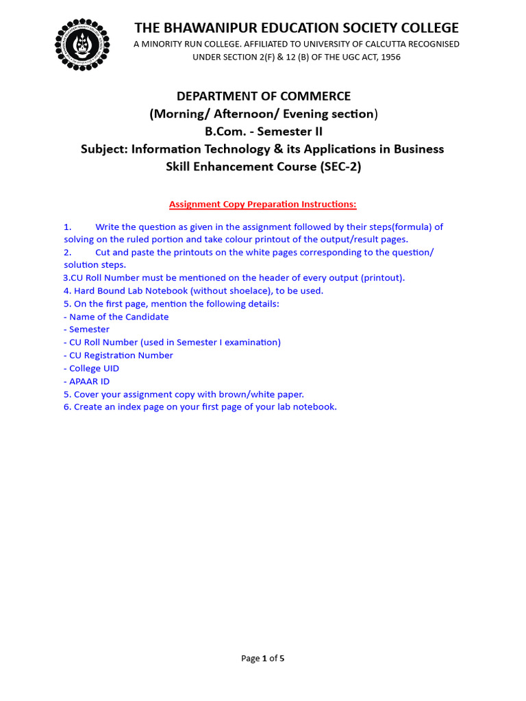 BCom IT Practical Assignment 2025 | PDF | Artificial Intelligence | Intelligence (AI) & Semantics