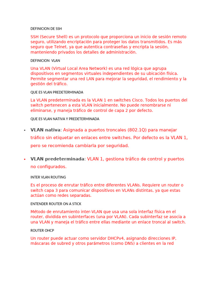 DEFINICION DE SCH | PDF | Enrutador (Computación) | Yo Pv6