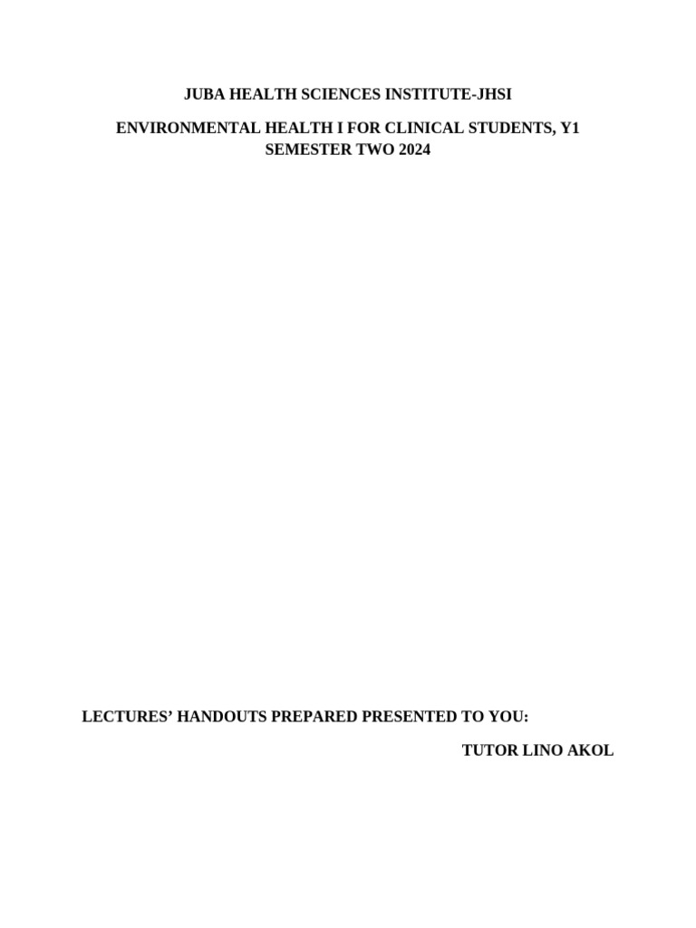 Environmental Health Module | PDF | Water Purification | Groundwater