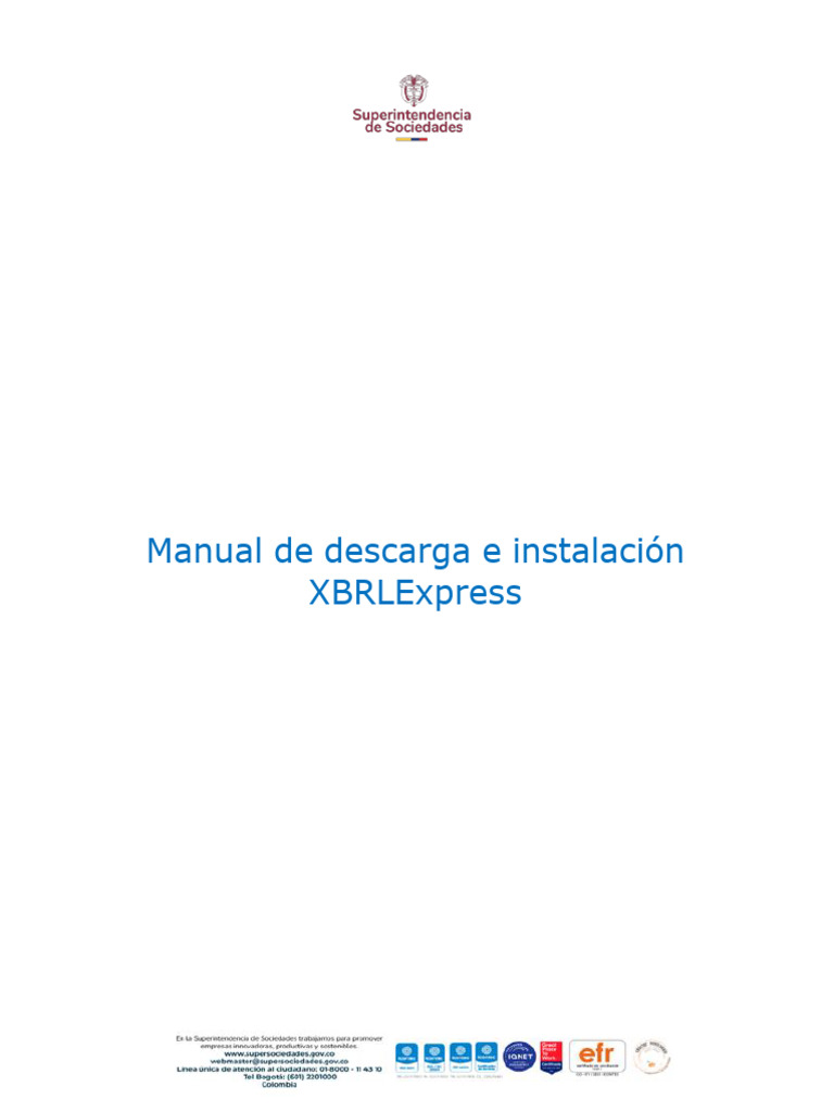 Manual de Descarga e Instalación XBRL Express | PDF | Archivo de computadora | Microsoft Excel